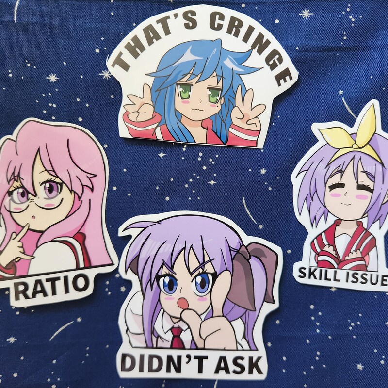 Lucky Star Anime Stickers - Etsy
