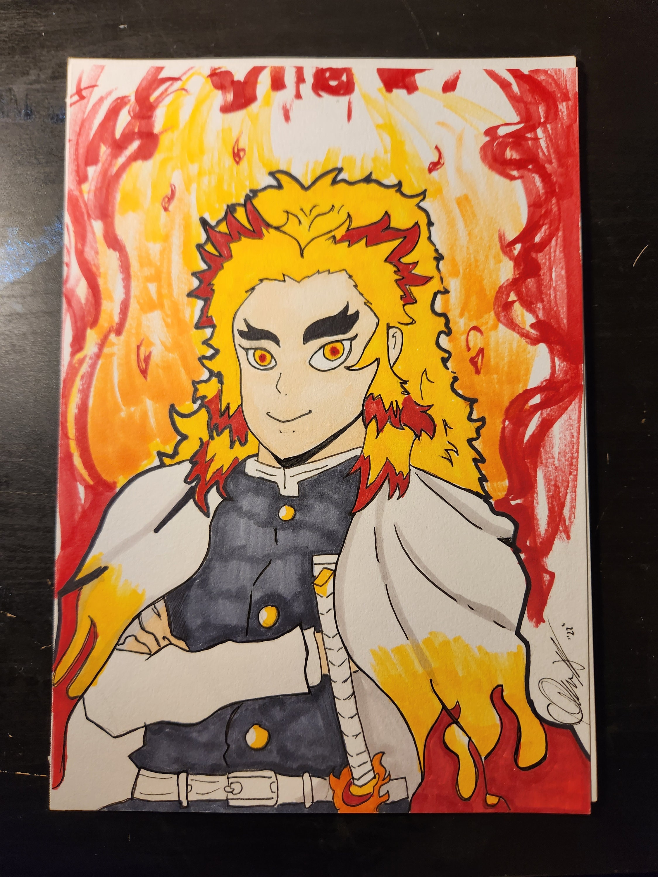 Demon Slayer Rengoku Traditional - Etsy