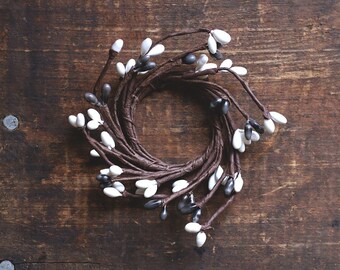 1 Inch Pip Berry Candle Rings set of 4, Ivory Taper Candle Ring ...