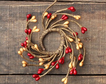 1 Inch Pip Berry Candle Rings set of 4, Ivory Taper Candle Ring ...