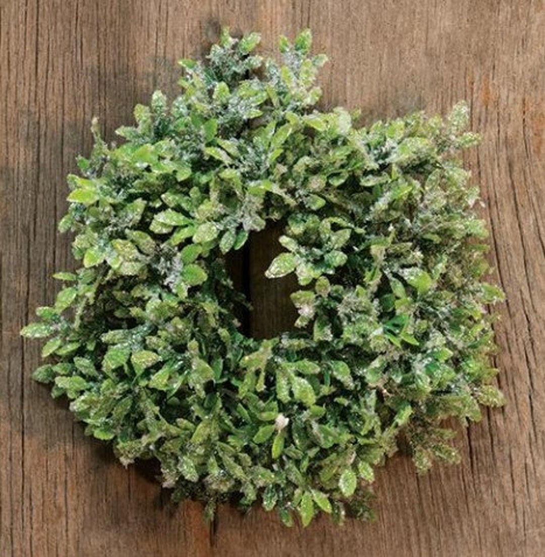 Christmas Taper Candle Ring, Icy Tiny Leaf 1 Inch Candle Ring, Greenery ...