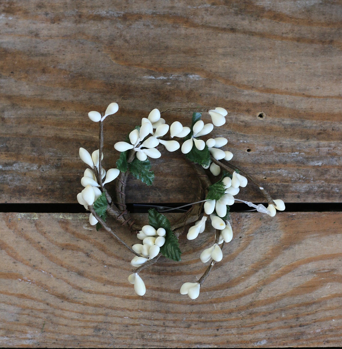 1 inch Pip Berry Candle Rings Set of 4 Ivory Taper Candle | Etsy