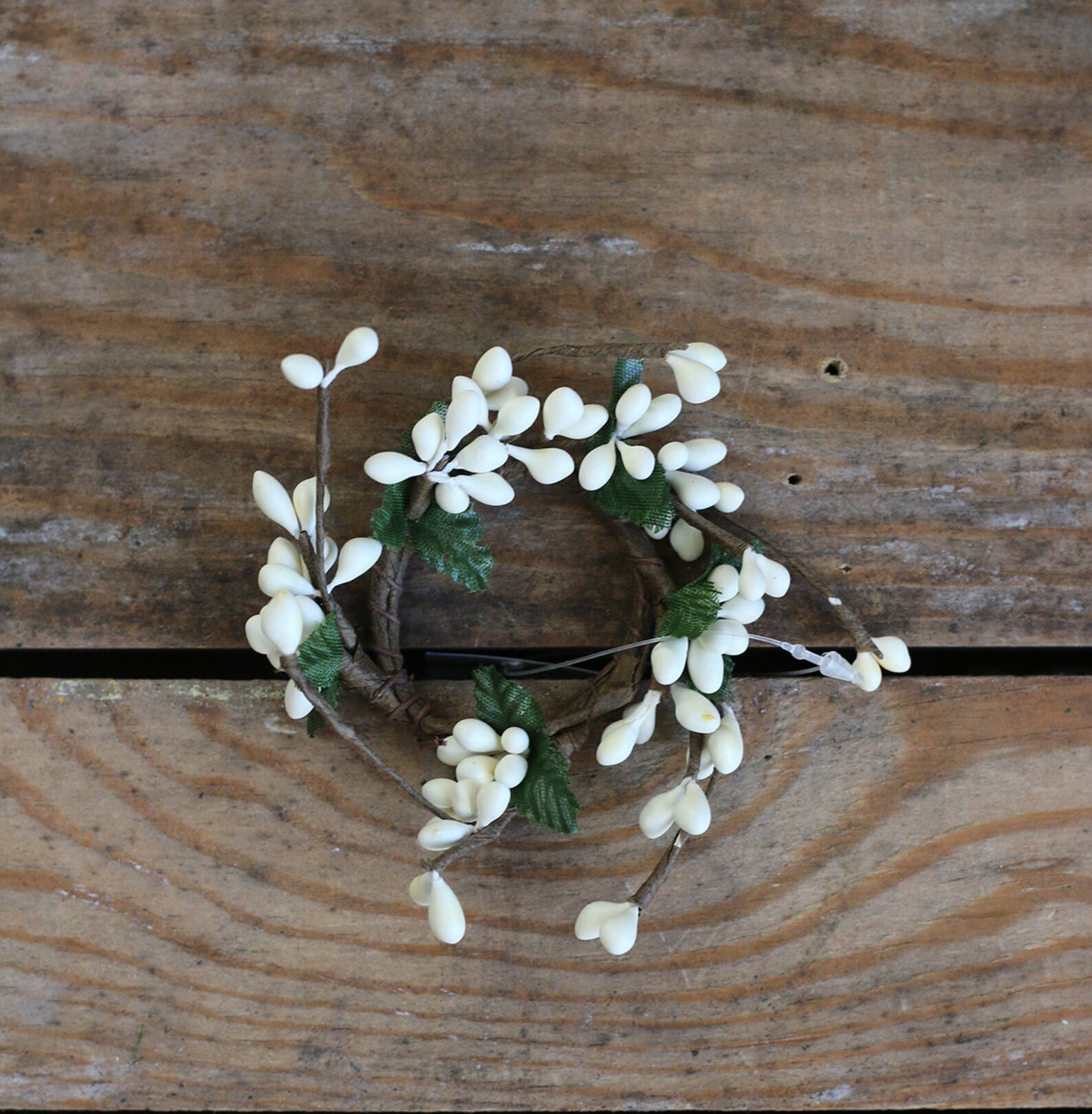 1 inch Pip Berry Candle Rings Set of 4 Ivory Taper Candle | Etsy