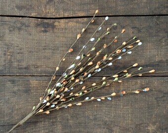 12 Inch Pip Berry Picks Set of 3, Burgundy Navy Blue & Mustard Pip ...