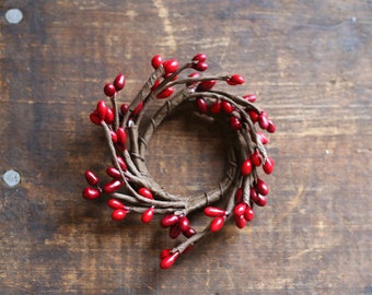 1 Inch Pip Berry Candle Rings (set of 4), Mustard Taper Candle Ring ...