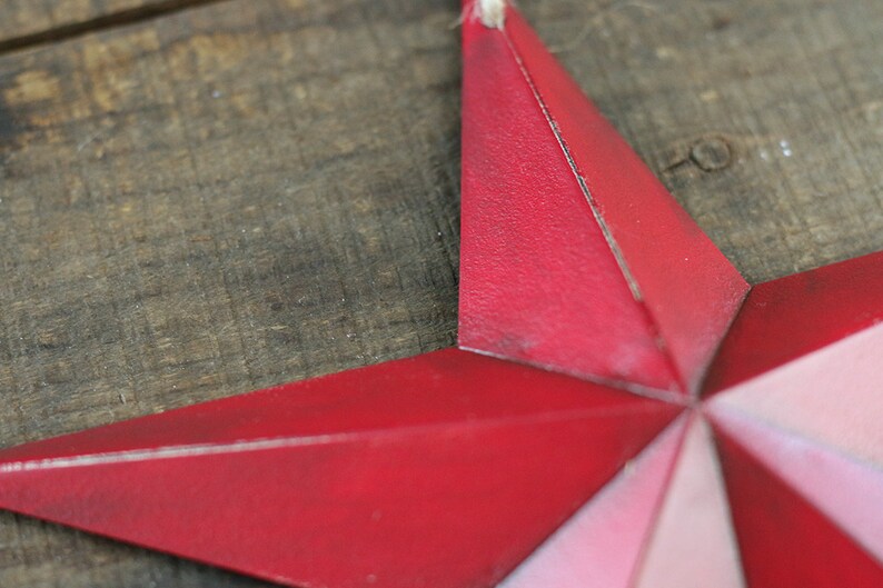Red Barn Star 5 or 8 Inch Metal Wall Star Custom Painted | Etsy
