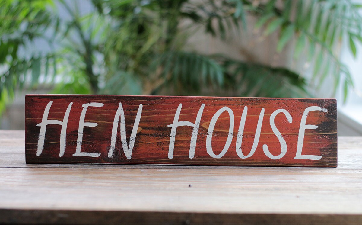 Hen House Sign Custom Wood Sign Country Primitive Wall Decor | Etsy