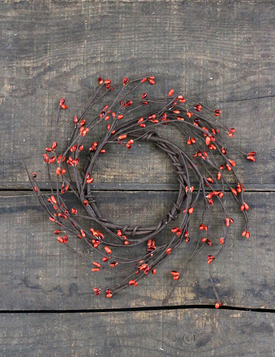 Pumpkin Pip Berry Candle Ring, Burnt Orange Fall Pillar Wreath (3.5 ...