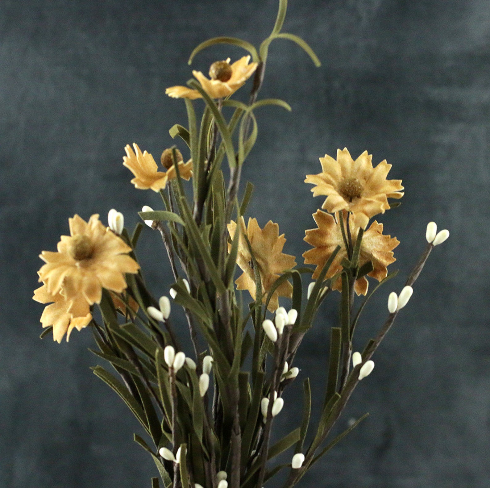 Daisy & Pip Berry Pick Tea Stain and Ivory 14 Inch Floral - Etsy