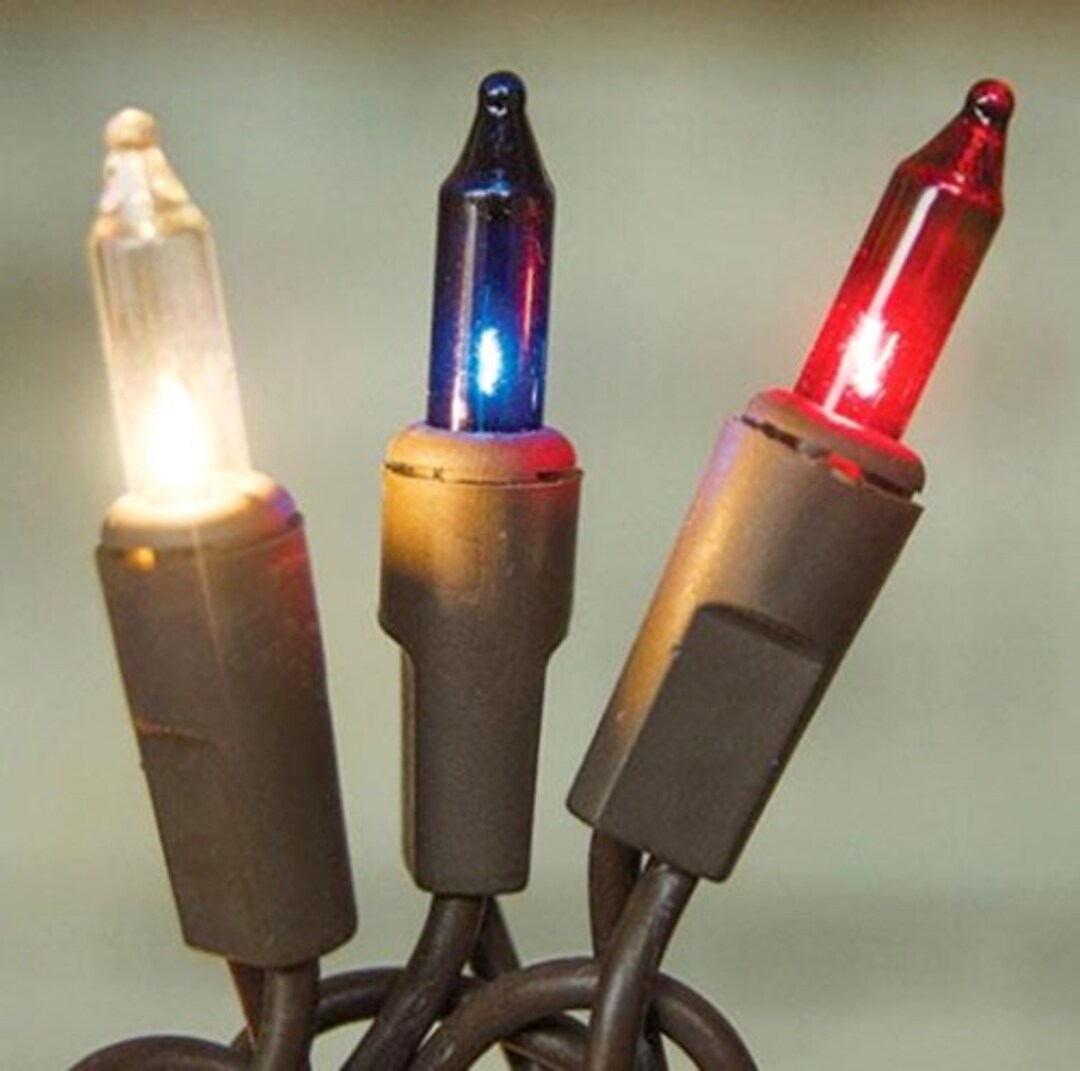 Patriotic String Lights; Red, White, & Blue 50 Ct Lights, Electric ...