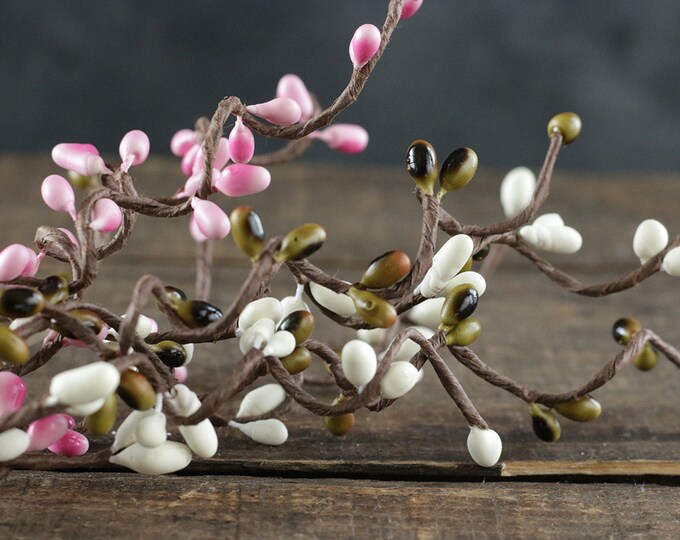 12 Inch Pip Berry Picks Set of 3, Burgundy Navy Blue & Mustard Pip ...