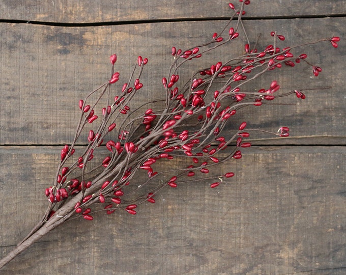 12 Inch Pip Berry Picks Set of 3, Burgundy Navy Blue & Mustard Pip ...