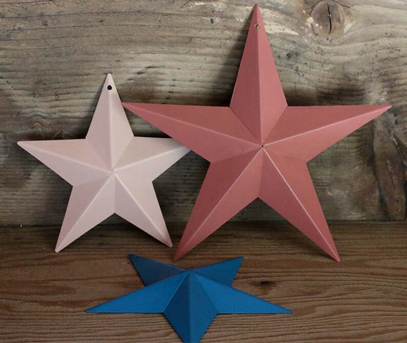 Blue Barn Star 5 or 8 Inch Metal Wall Star Custom Painted - Etsy