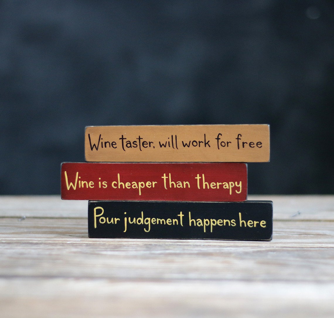 Custom Shelf Sitter Pour Judgement Happens Here Sign Wine - Etsy