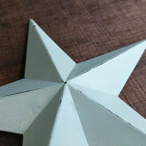 Beach Glass Blue Barn Star, 5 or 8 Inch Metal Wall Star, Custom Painted ...