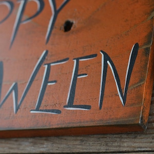 Happy Halloween Sign, Primitive Halloween Decor, Custom Hand Painted ...