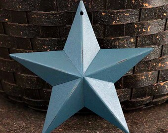 Blue Barn Star 5 or 8 Inch Metal Wall Star Custom Painted - Etsy