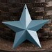 Teal Blue Barn Star, 5 or 8 Inch Metal Wall Star, Custom Painted Star ...