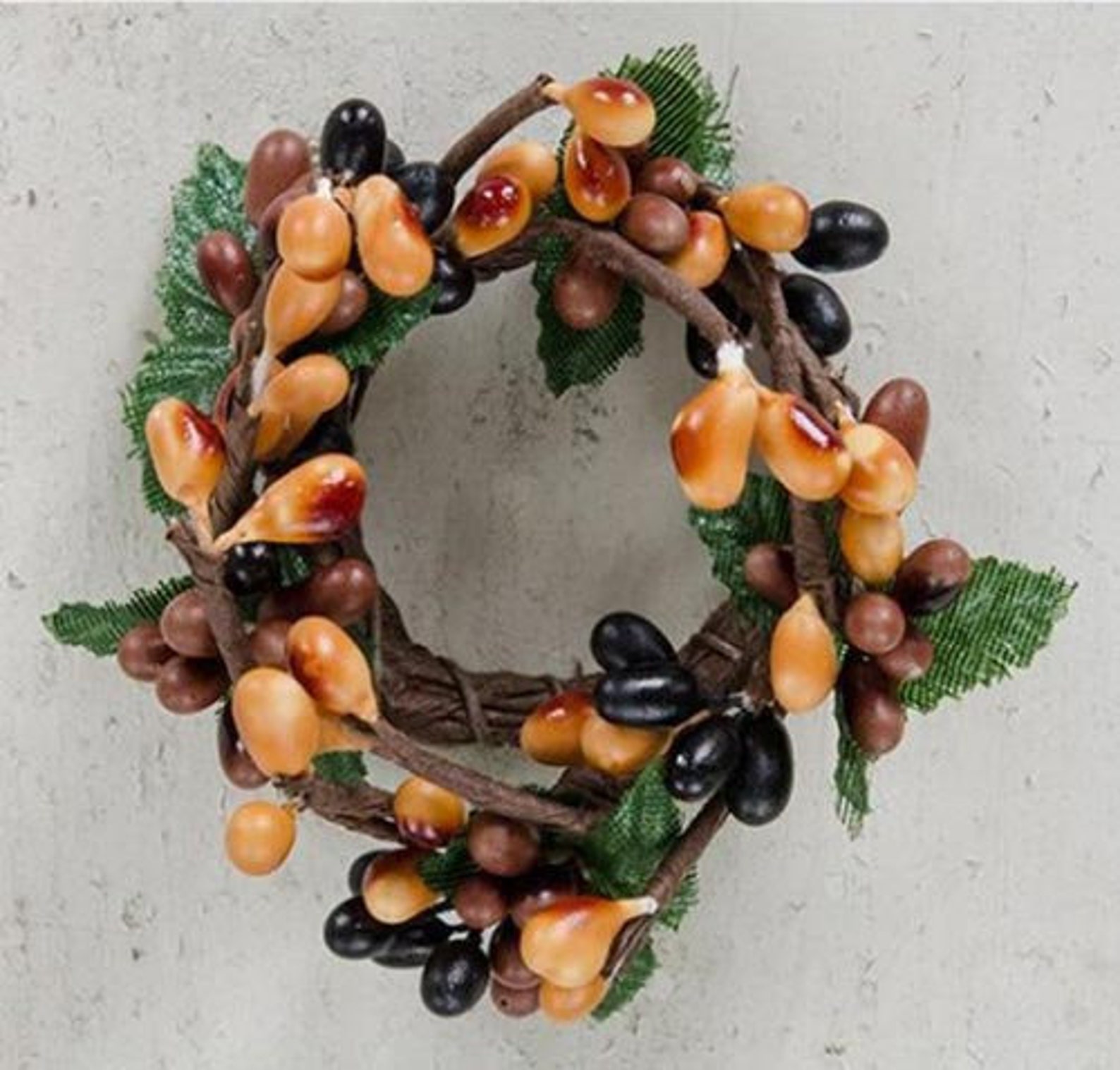 1 Inch Pip Berry Candle Rings set of 4 Burnt Orange Black - Etsy