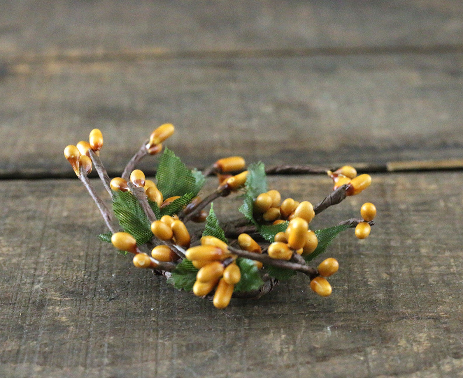 1 Inch Pip Berry Candle Rings set of 4 Mustard Taper Candle | Etsy