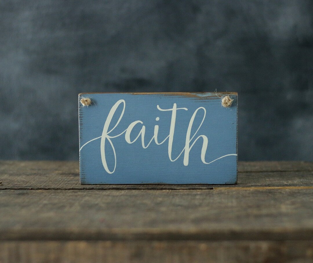 Faith Wood Sign, Custom Wood Sign, Country Primitive Wall Decor, Choice ...