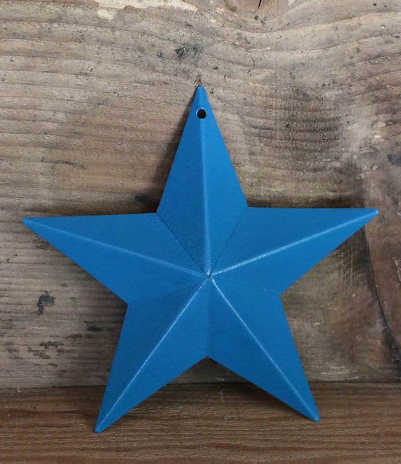 Blue Barn Star 5 or 8 Inch Metal Wall Star Custom Painted - Etsy