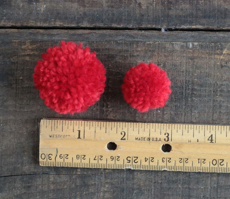 Red Yarn Pom Poms Supplies for DIY Projects or Kids Crafts | Etsy