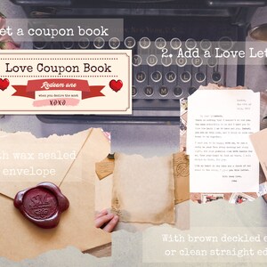 Love Coupon Book Handmade Long Distance Relationship Gift, Love Letter ...