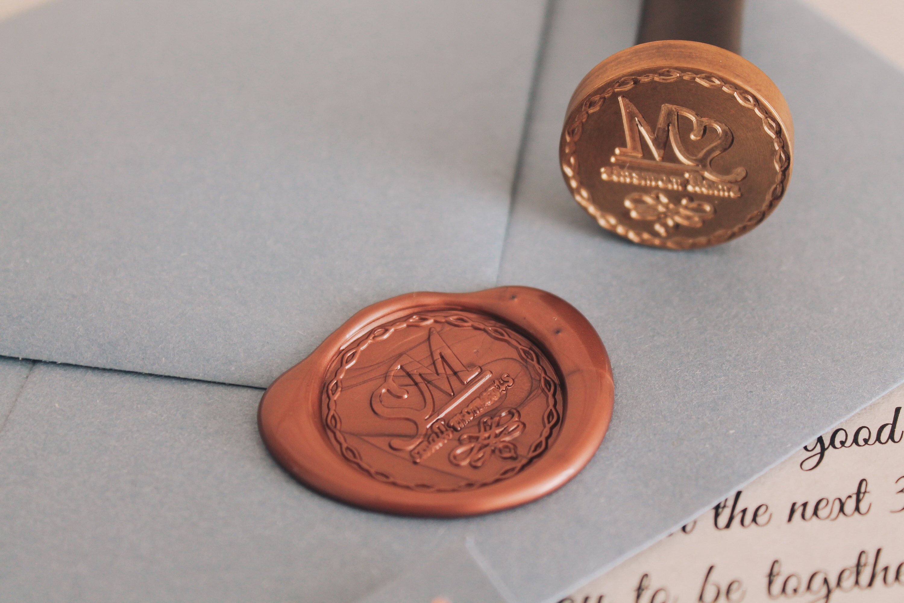 Vintage Blue Love Letter Wax Sealed Envelope Long distance | Etsy