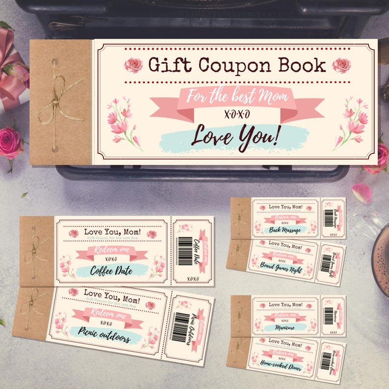 Printable Mother's Day Coupon Book: DIY Gift (instant Download) - Etsy