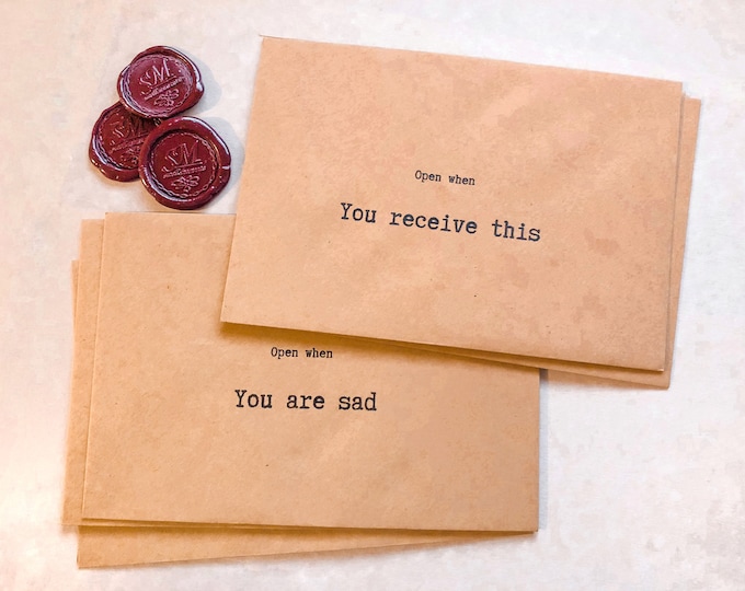 Open When Envelopes Letters Set Long Distance Relationships - Etsy
