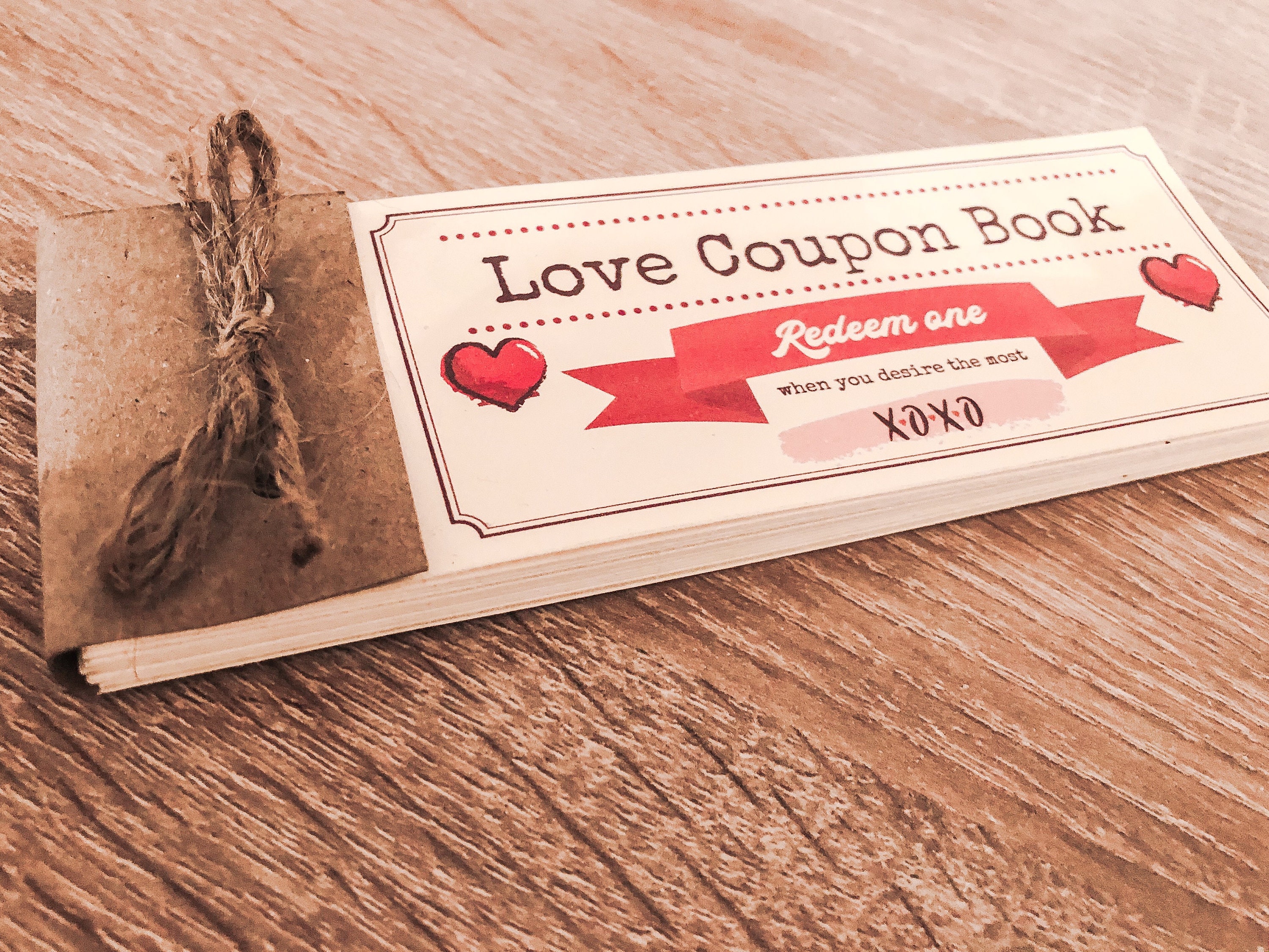Love Coupon Book Handmade | Long Distance Relationship Gift, Custom ...