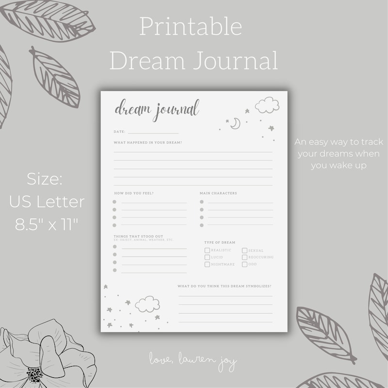 Dream Calendars Printable - Etsy
