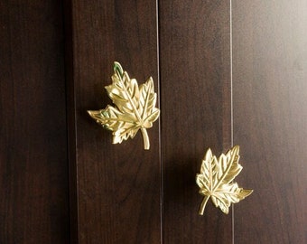 Maple Leaf Drawer Pulls - Etsy