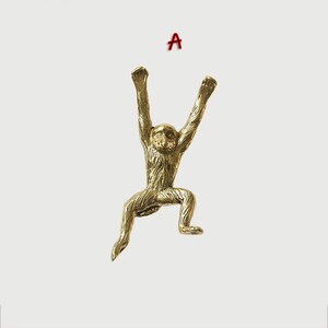 Brass Monkey Knobs,monkey Drawer Handles,animal Knobs, Brass Handles ...