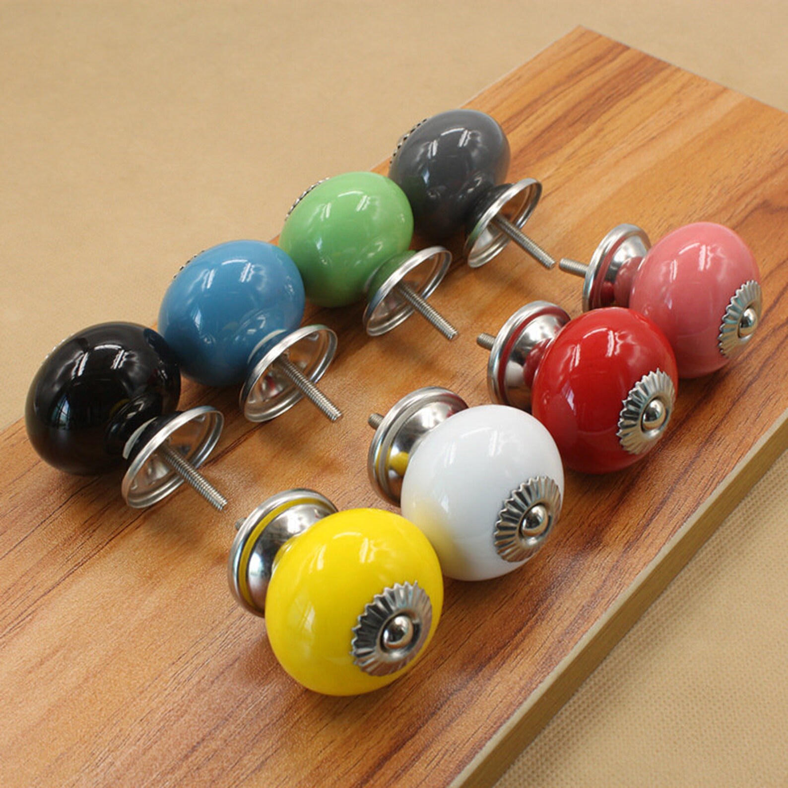 Multi-color Round Ceramic Dresser Knobs Pulls Drawer Knobs - Etsy