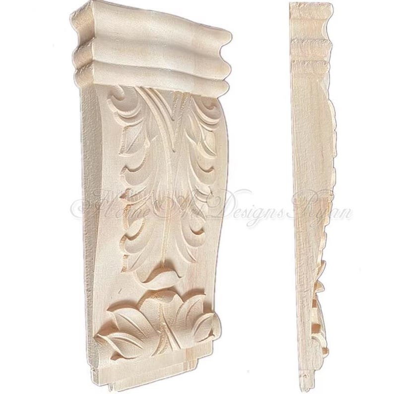 Wood Carved Corbel,flat Back, Home Interior Decoration,wall Carved ...