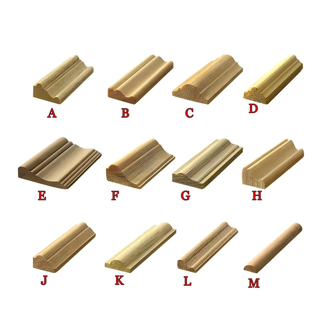 Half Round Rope Twist Moulding Wood Unpainted Wood Trim Molding Back ...