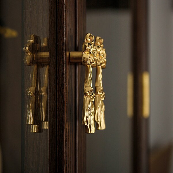 Brass Bow Knot Drawer Pull - Etsy