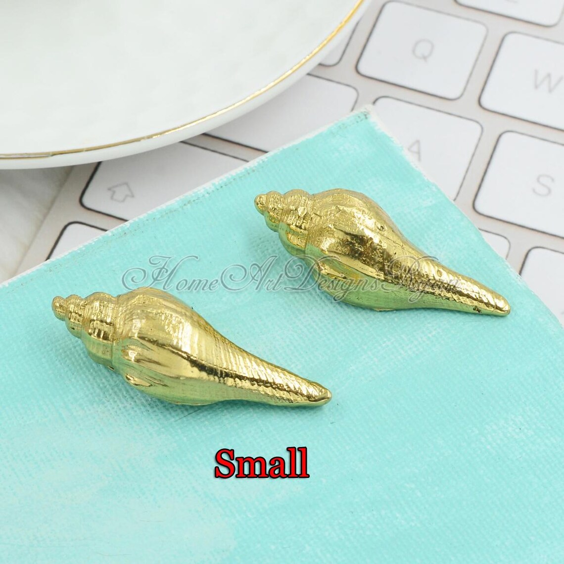 Brass Conch Knobs,kitchen Cabinet Knobs,brass Drawer Knob,drawer Pulls ...