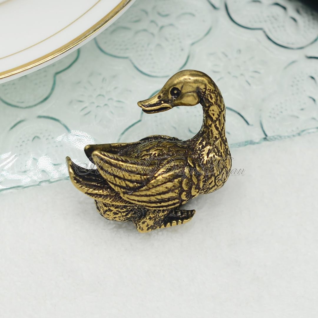 Brass Duck Knobs Solid Brass Pulls Knobs Cabinet Decoration Handles Pulls Knobs Antique Bronze ...