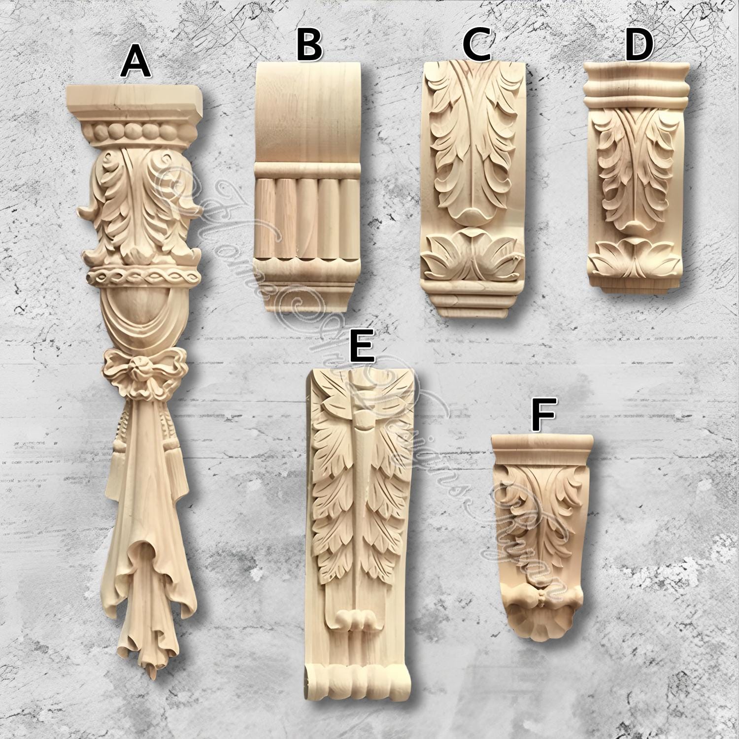 Wood Carved Corbel,flat Back, Home Interior Decoration,wall Carved ...