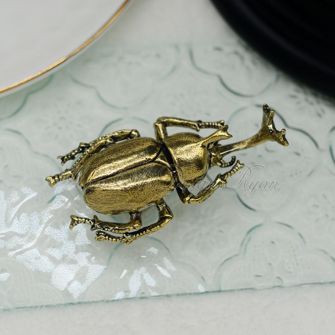 Solid Brass Beetle Knobs Antique Bronze Kitchen Cabinet Knobs Handles ...