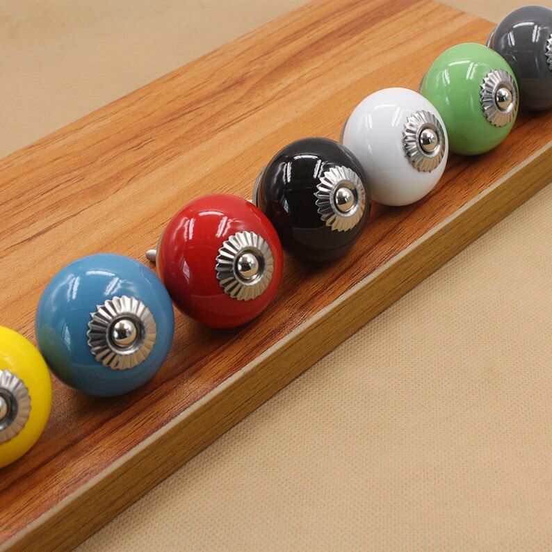 Multi-color Round Ceramic Dresser Knobs Pulls Drawer Knobs - Etsy