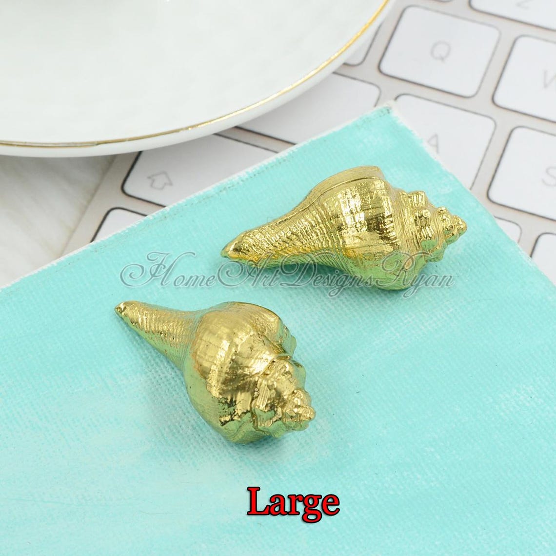 Brass Conch Knobs,kitchen Cabinet Knobs,brass Drawer Knob,drawer Pulls ...
