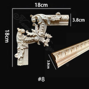 Vintage Wooden Corner Floral Trim, Wall Trim Decor,paneling Corners and ...