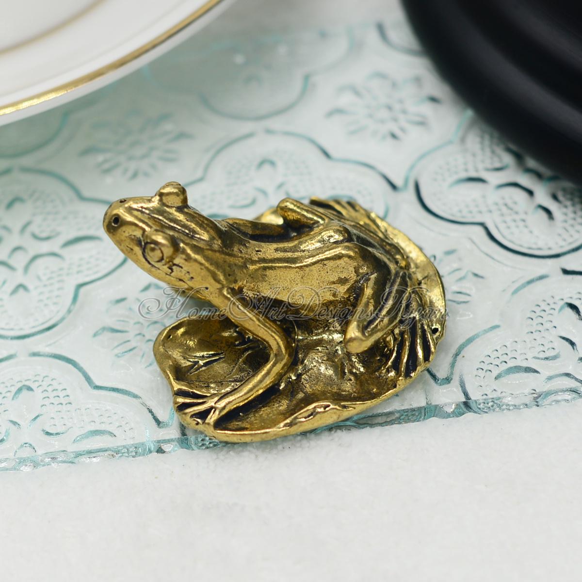 Brass Frog Knobs Solid Brass Pulls Knobs Cabinet Decoration Handles ...