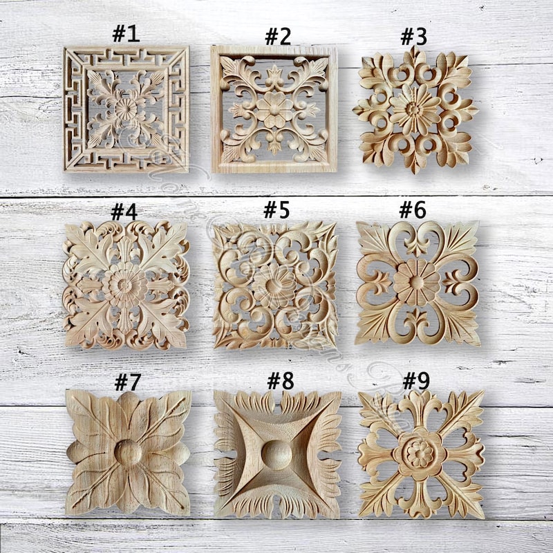 Wood Carved Applique - Etsy