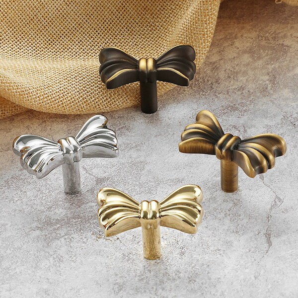 Gold Bow Knobs - Etsy