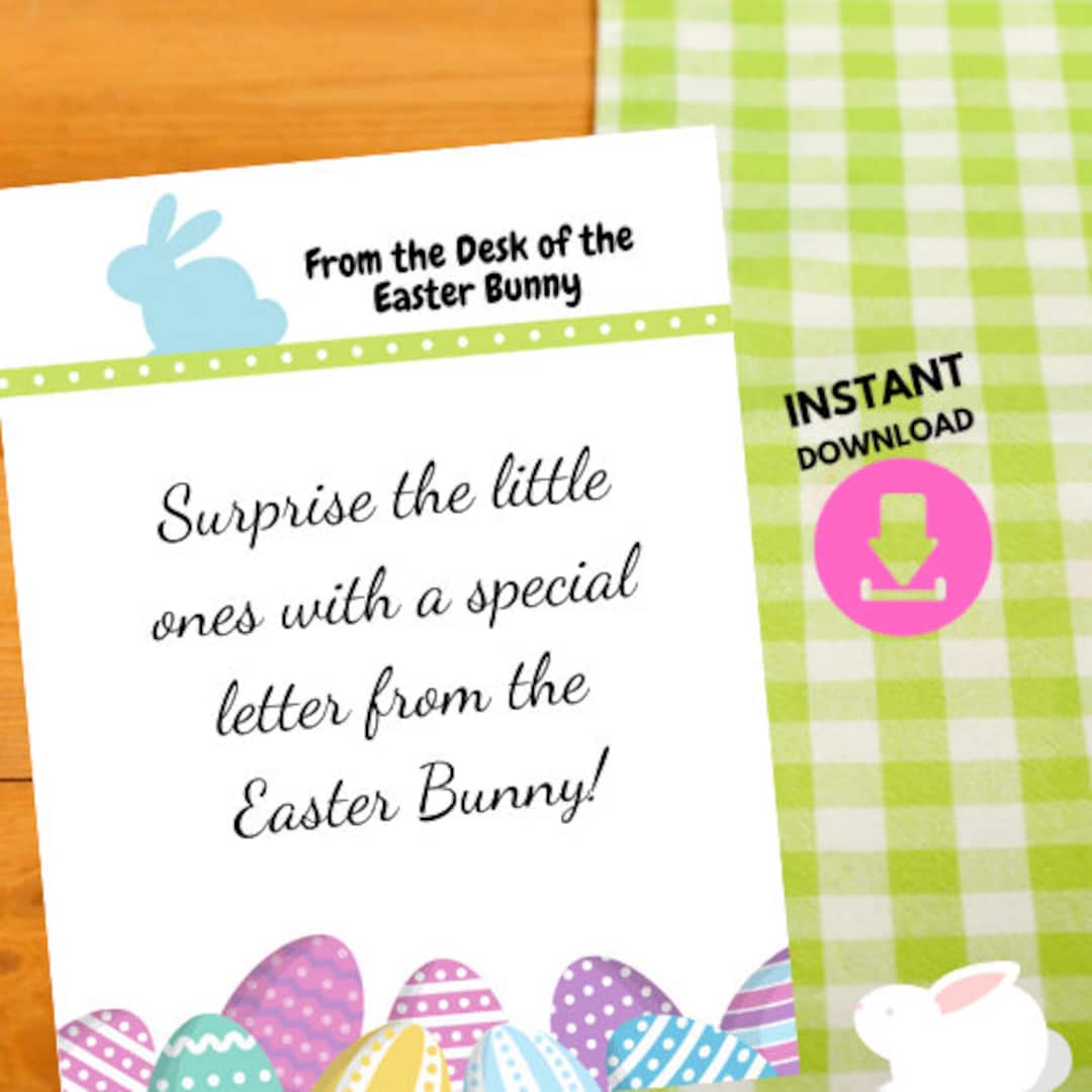 Letter From the Easter Bunny Printable | EDITABLE | Instant Download ...